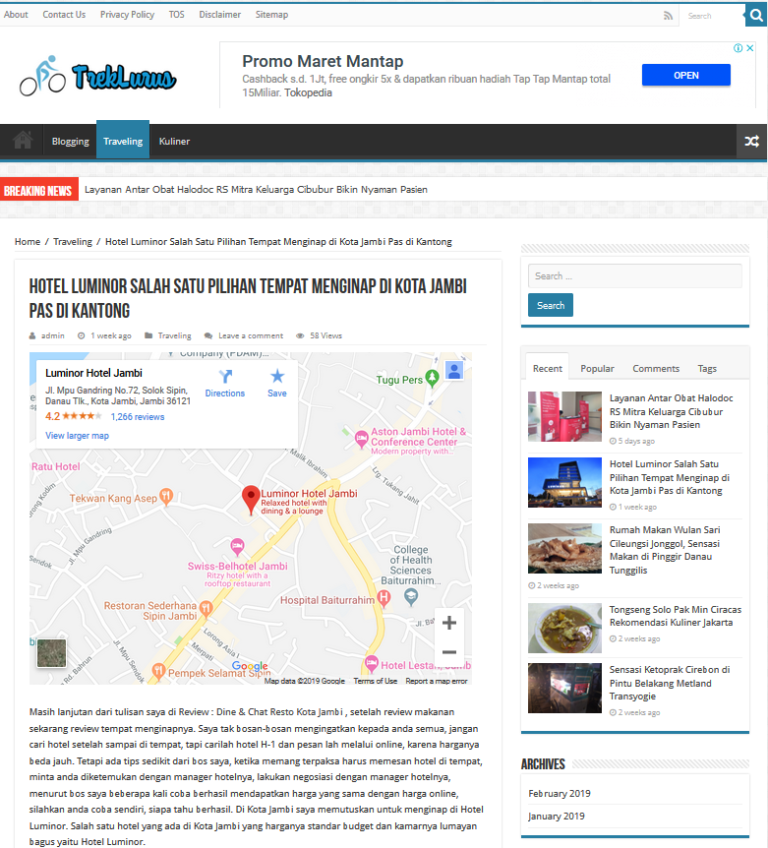 Cara Meletakkan Google Map Pada Wordpress dan Blogger